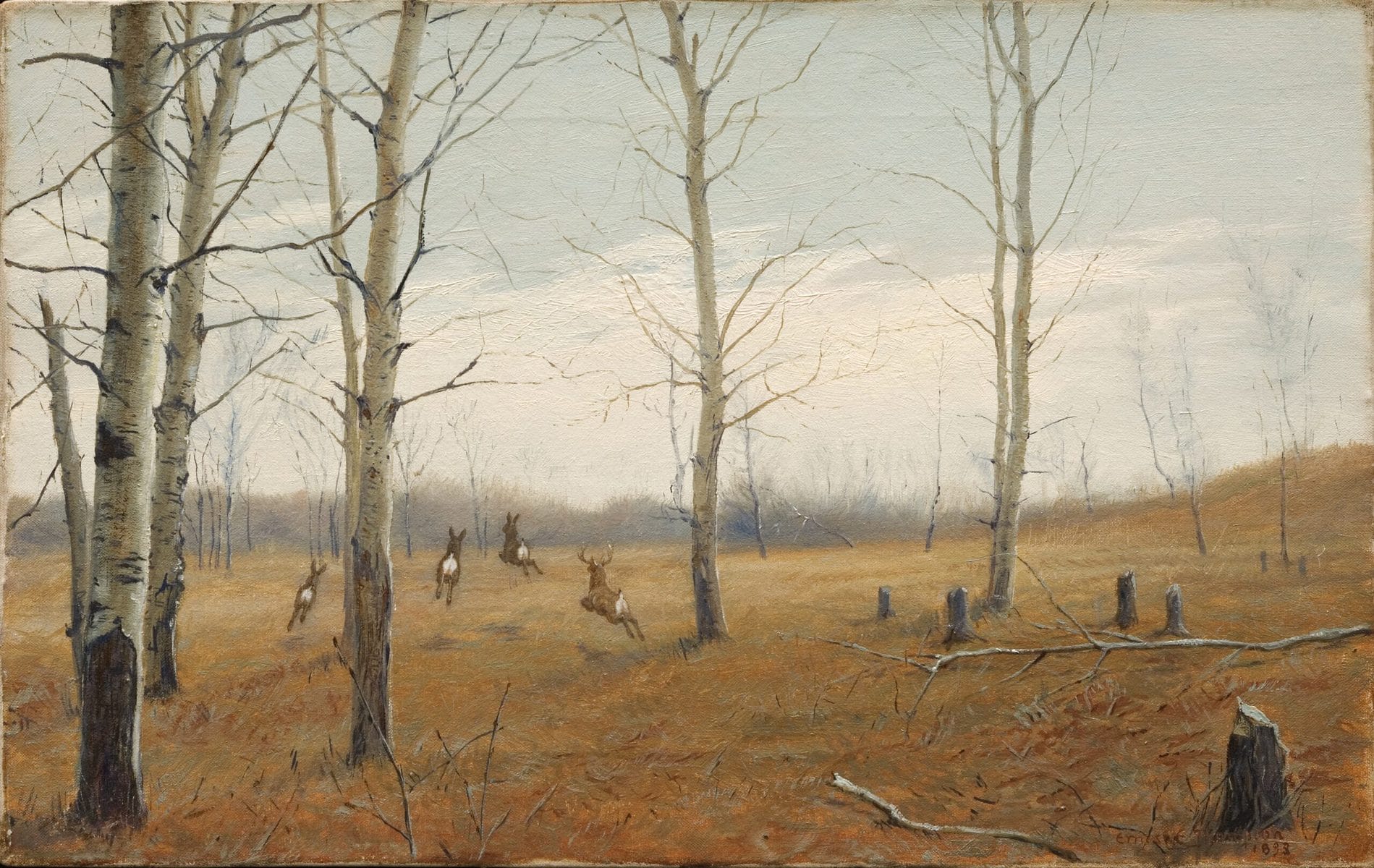 Landscape with White-tailed Deer by Ernest Thompson Seton | ET Seton ...
